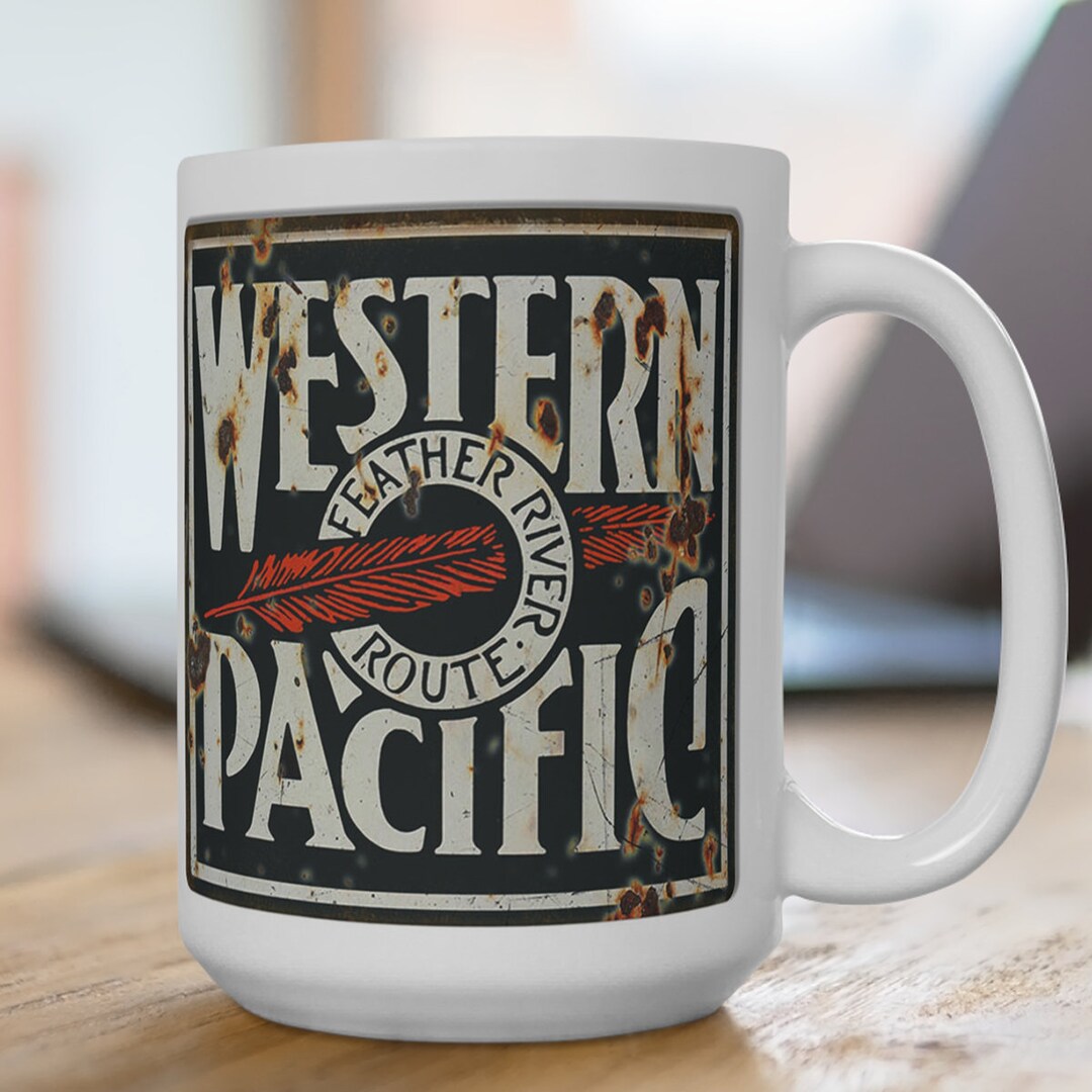 Western Pacific Railroad Trains Coffee Cup Mugs 15 OZ - Etsy