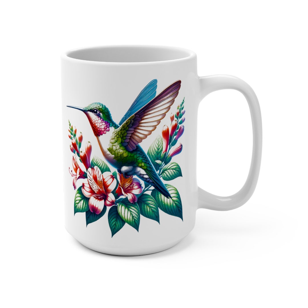 Hummingbird Flower Beautiful 15 Oz Ceramic Coffee Tea Mug Wild Life - Etsy