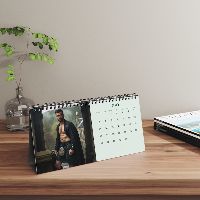 Fantasy Men in Kilts: 2024 Desk Calendar Handsome Muscular - Etsy Canada