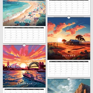 Art of Australian Vistas: 2024 Wall Calendars - Etsy Australia