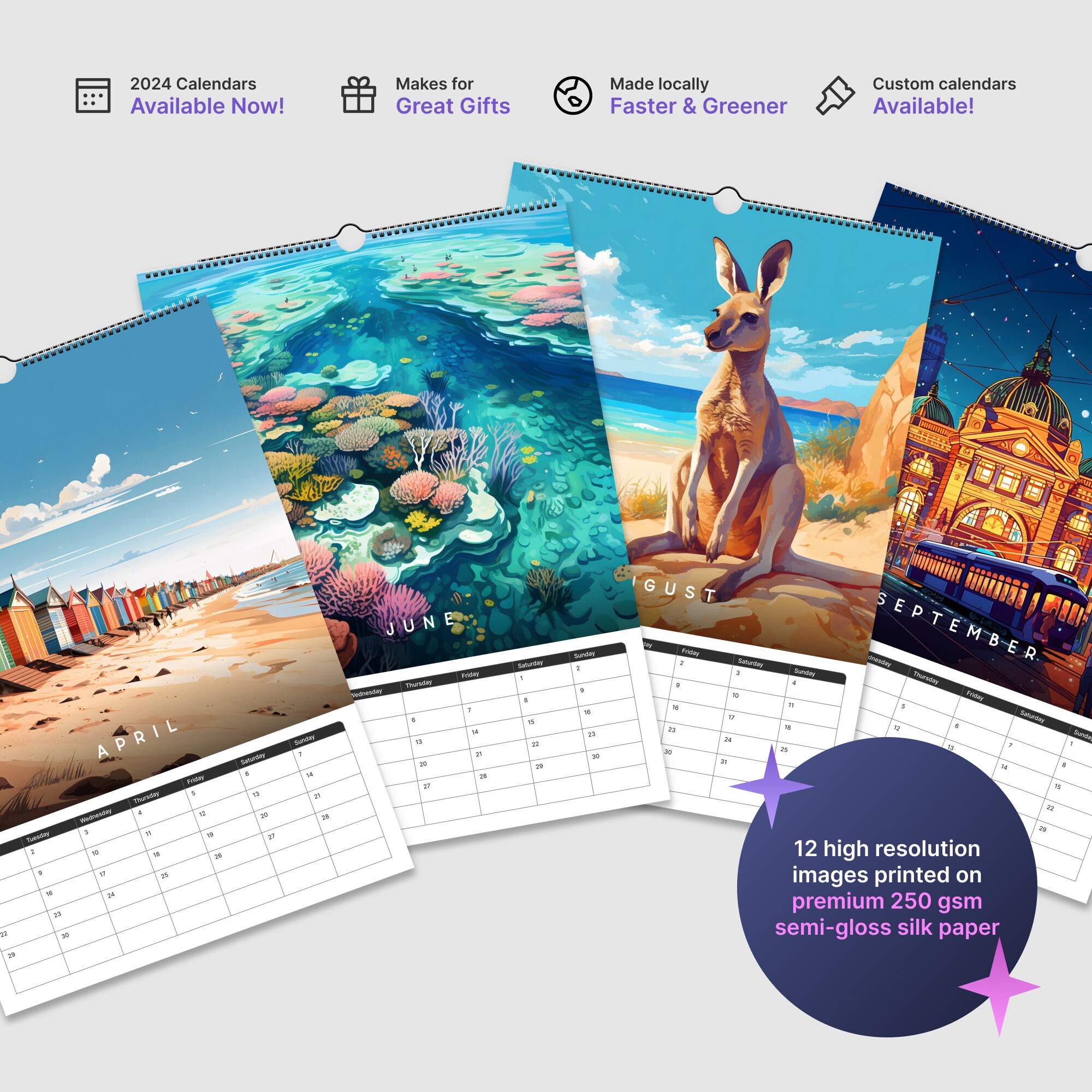 Art of Australian Vistas: 2024 Wall Calendars - Etsy Australia