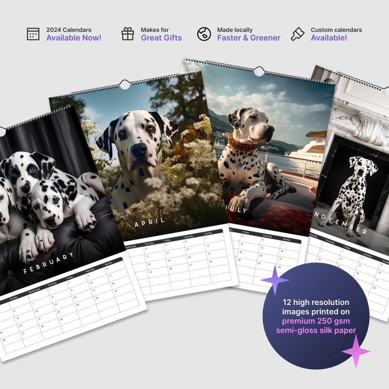 Fantasy Dalmatians: 2024 Wall Calendars - Etsy Australia