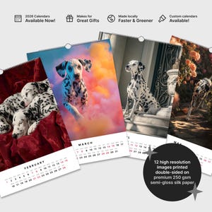 2026 - Dalmatians - Art of Dogs Calendar - Etsy