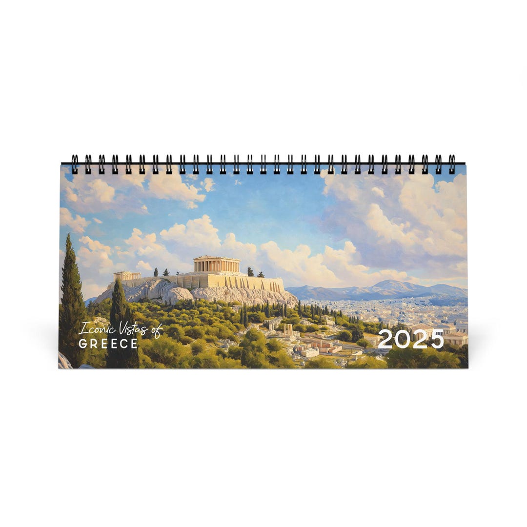 2025 Calendar Iconic Vistas of Greece Desk Calendar - Etsy