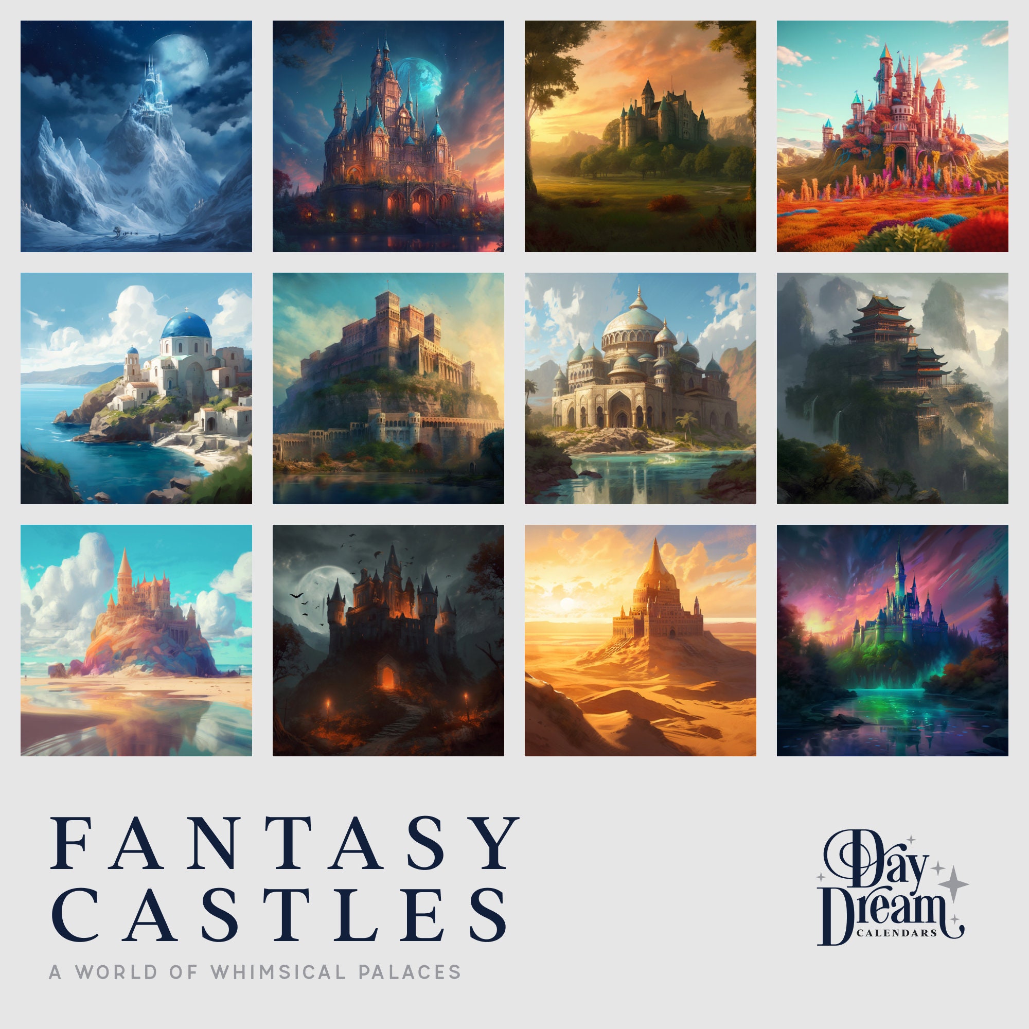 Fantasy Castles: 2024 Wall Calendar - Etsy