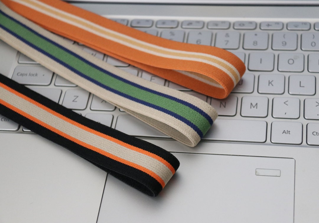 Striped Elastic Band: 1 Inch, Clothing Accessories - 1 Yard - Etsy
