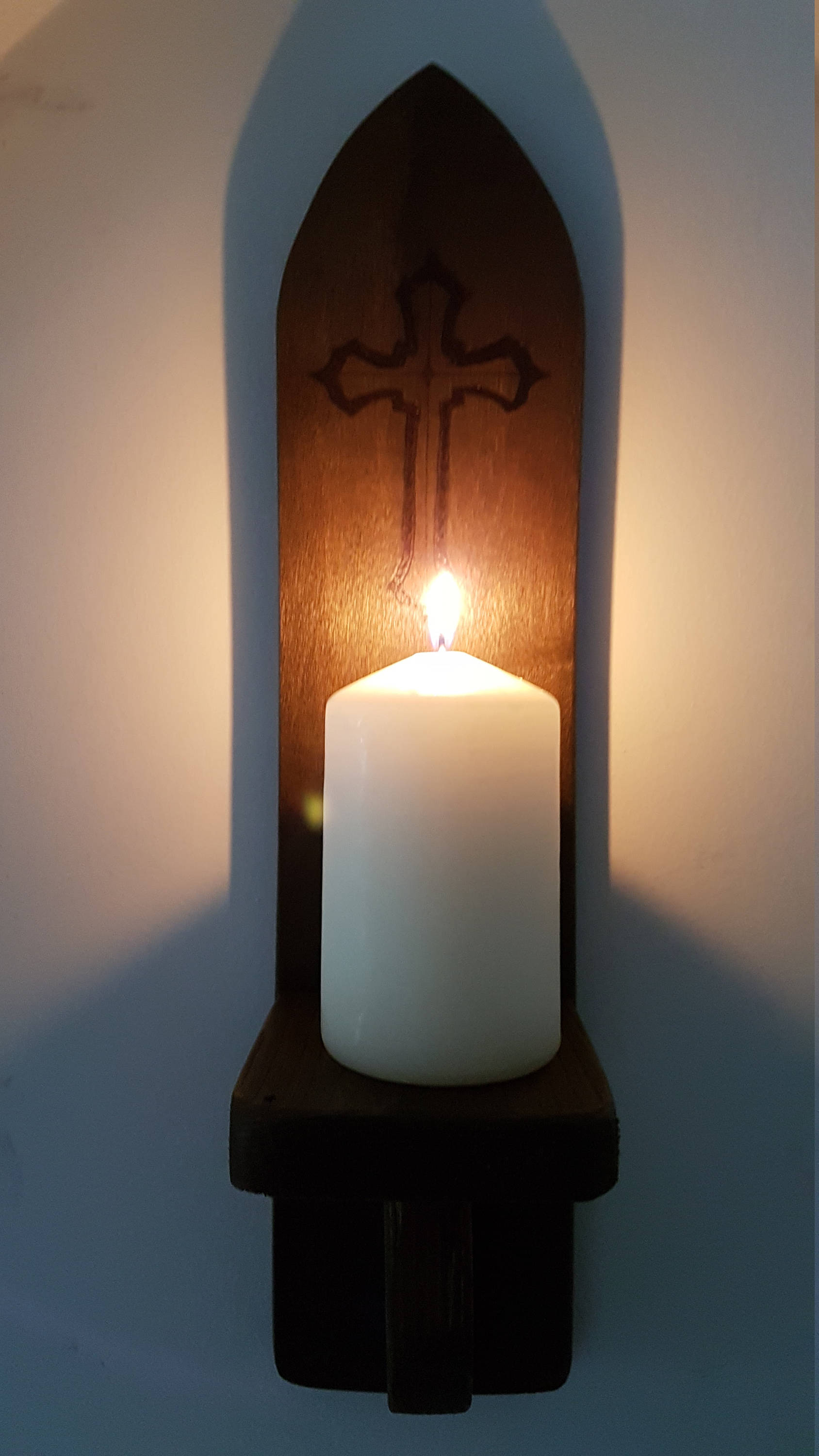 RUSTIC RECLAIMED WOODEN Wall Sconces Gothic/Church candle | Etsy