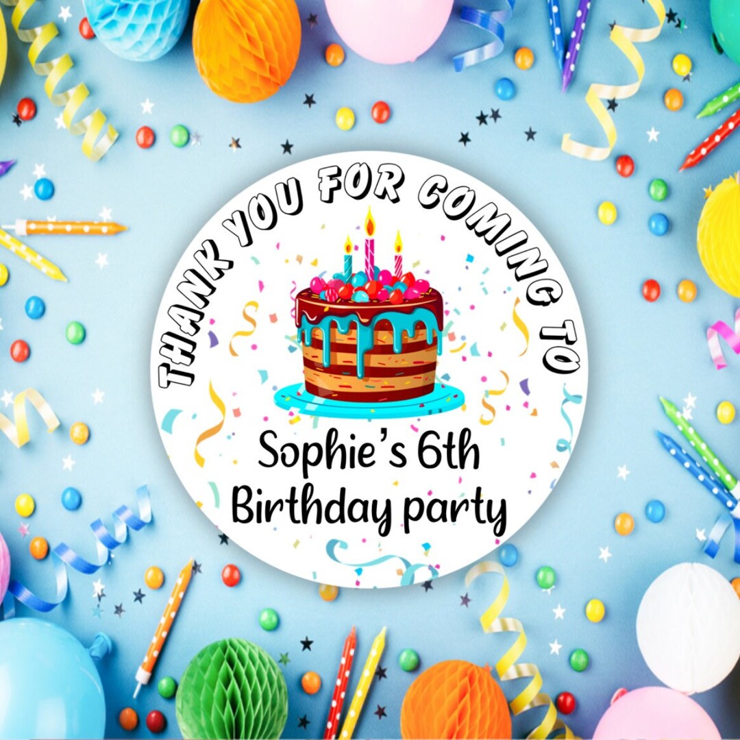 Birthday Stickers Sheet of 24 Stickers Birthday Gift Party Favours ...
