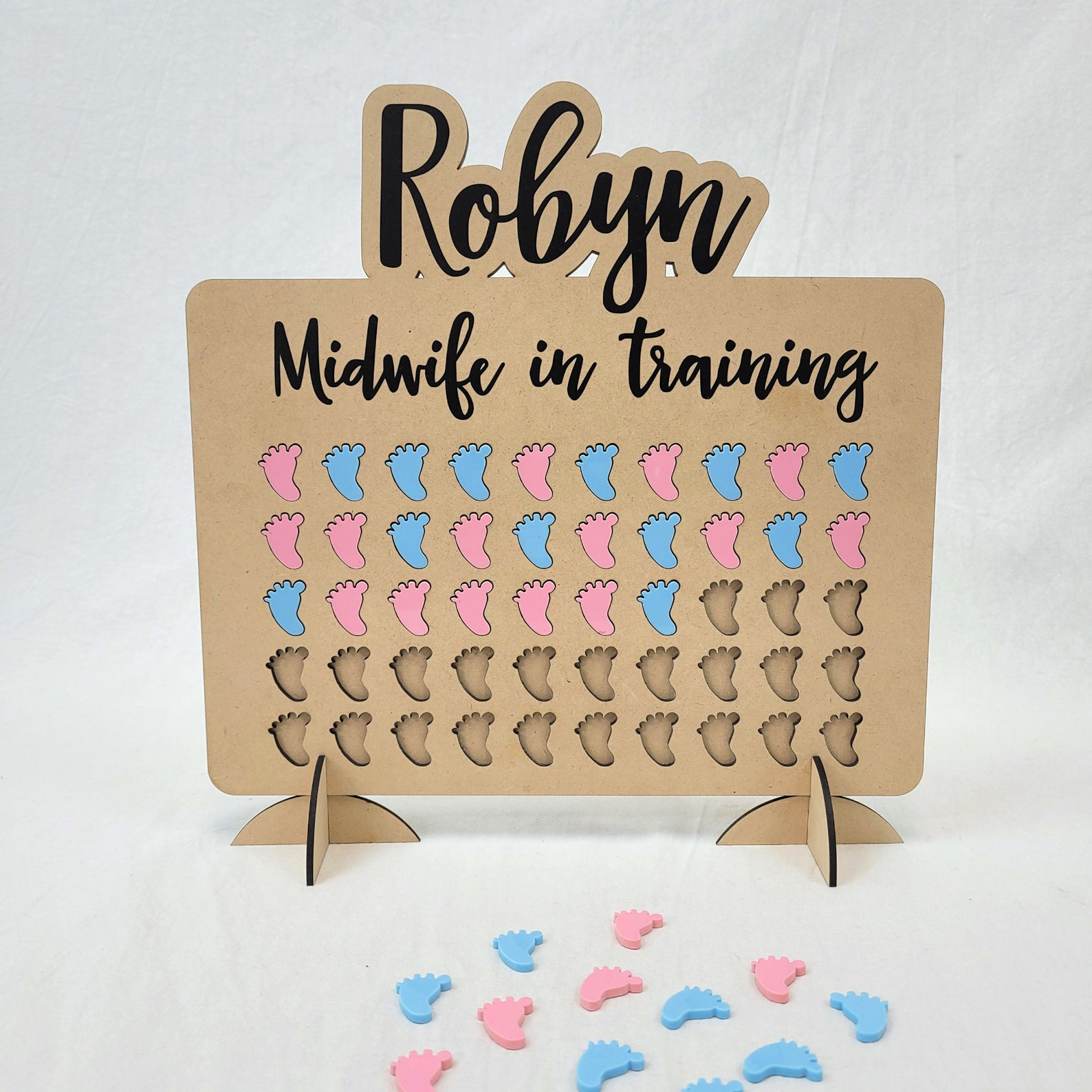 MDF Student Midwife Gift - Student Midwife Birth Counter - Midwifery ...