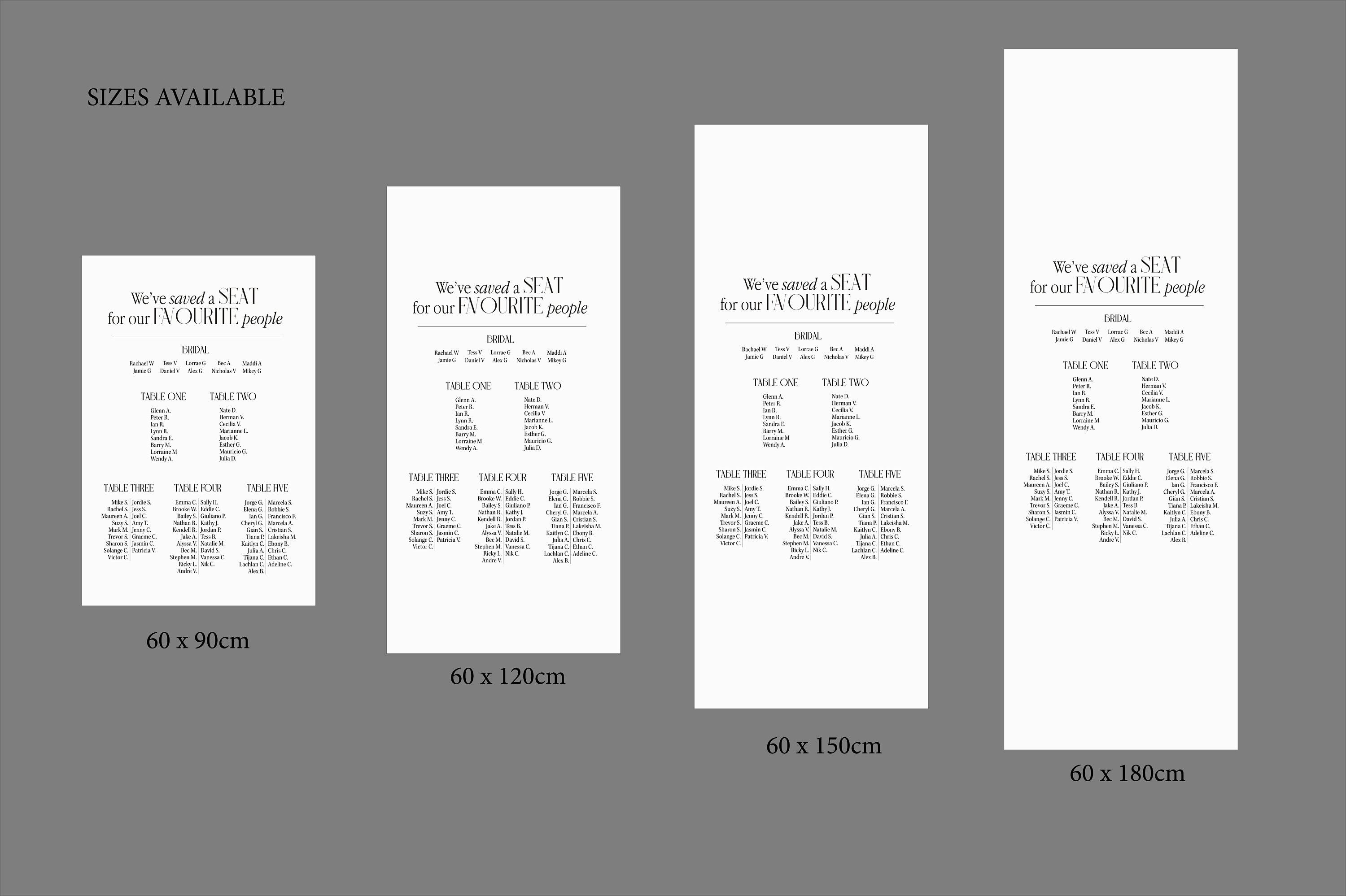 Seating Chart Modern Seating Chart Elegant Seating Chart Fabric Seating ...