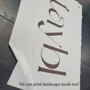 Print Your Own Business Logo - Fabric Sign - Linen Sign - Fabric Banner ...