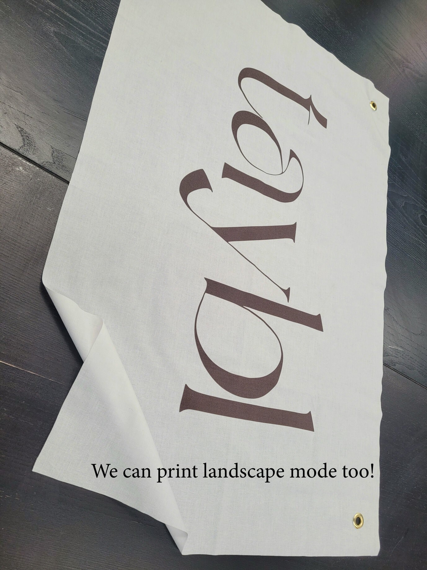 Print Your Own Business Logo - Fabric Sign - Linen Sign - Fabric Banner ...