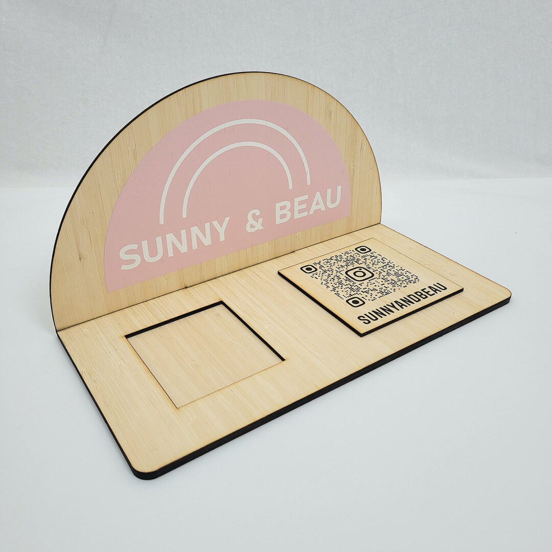 QR Code Sign Custom Wooden QR Code Display Sign Market - Etsy