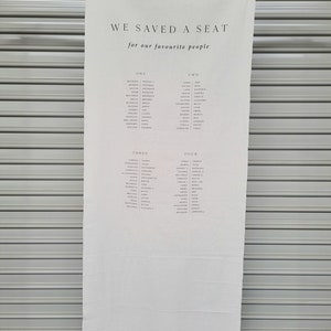 Linen Seating Chart - Linen Modern Seating Chart - Elegant Seating ...