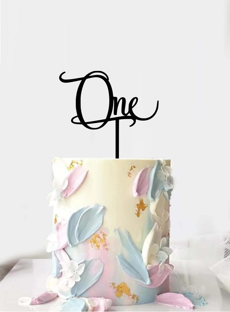 One Cake Topper - Turning One Cake Topper - Baby Cake Topper - Cake ...