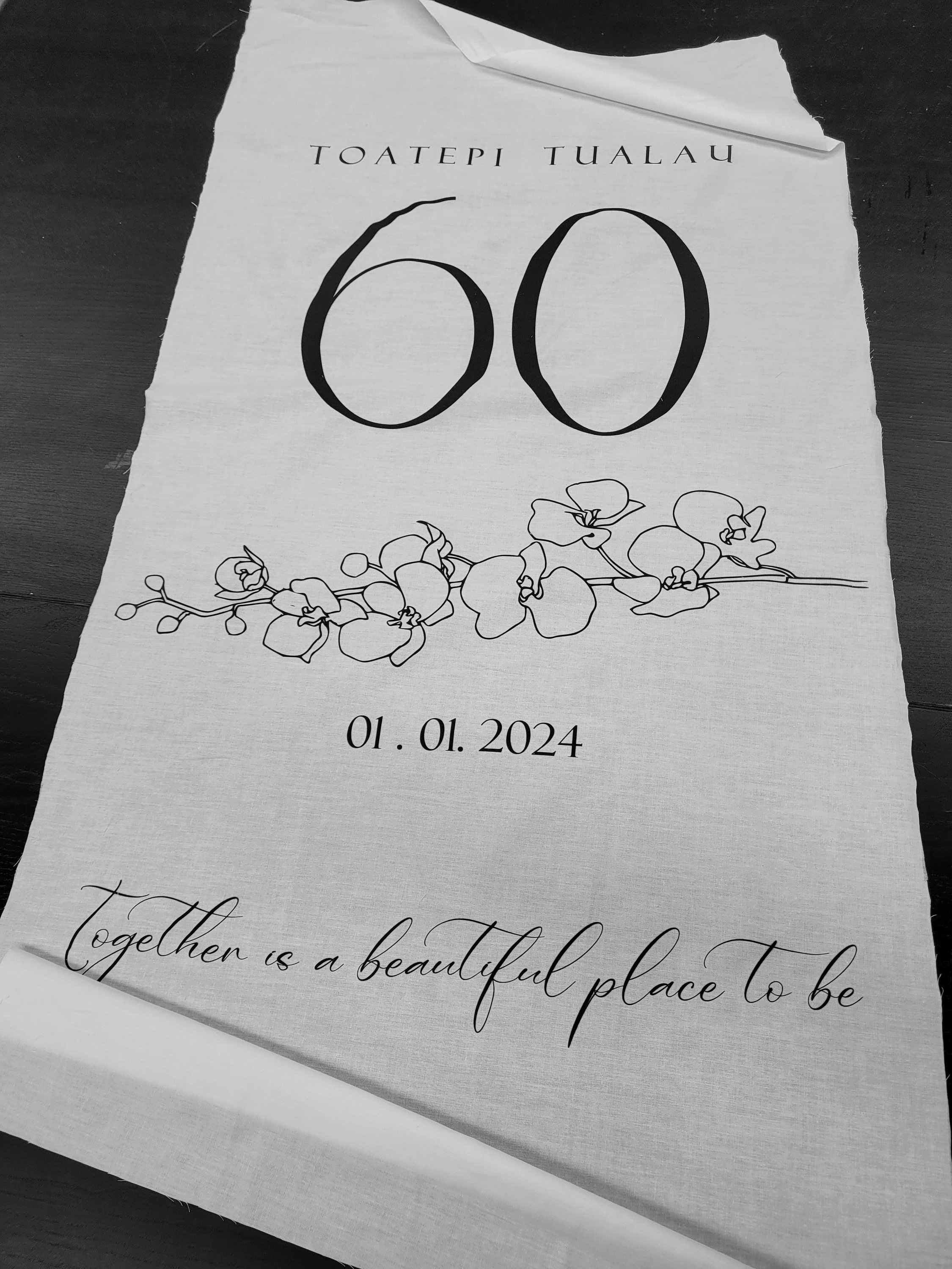 Birthday Fabric Banner Elegant Welcome Birthday Sign Fabric Hanging ...