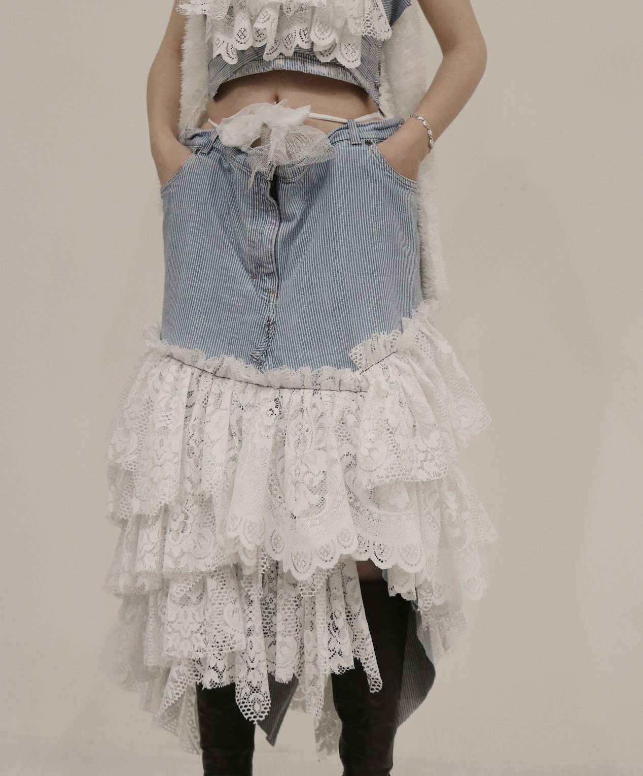 Blue/white Cottage-core up Cycled Set - Etsy