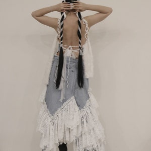 Blue/white Cottage-core up Cycled Set - Etsy