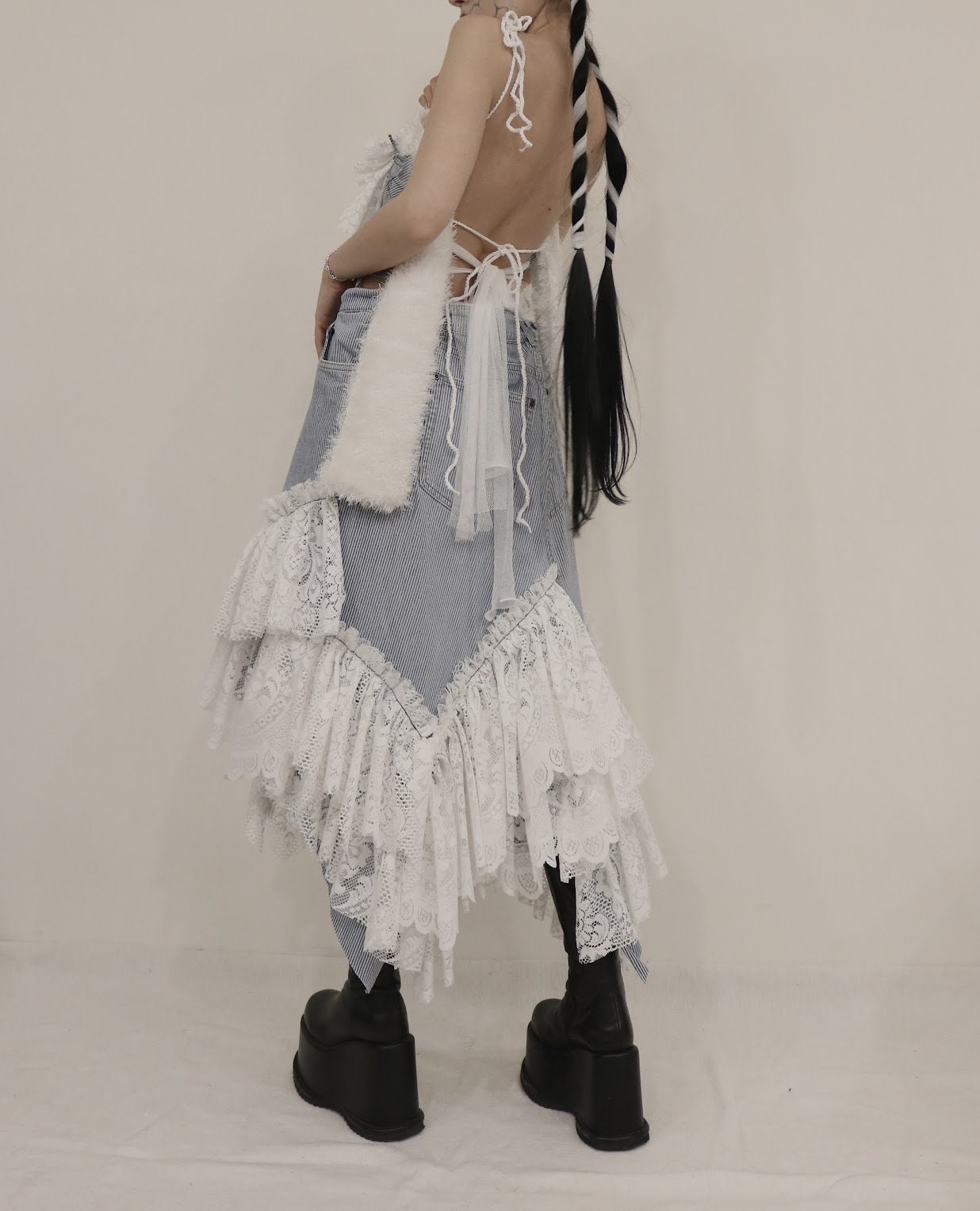 Blue/white Cottage-core up Cycled Set - Etsy