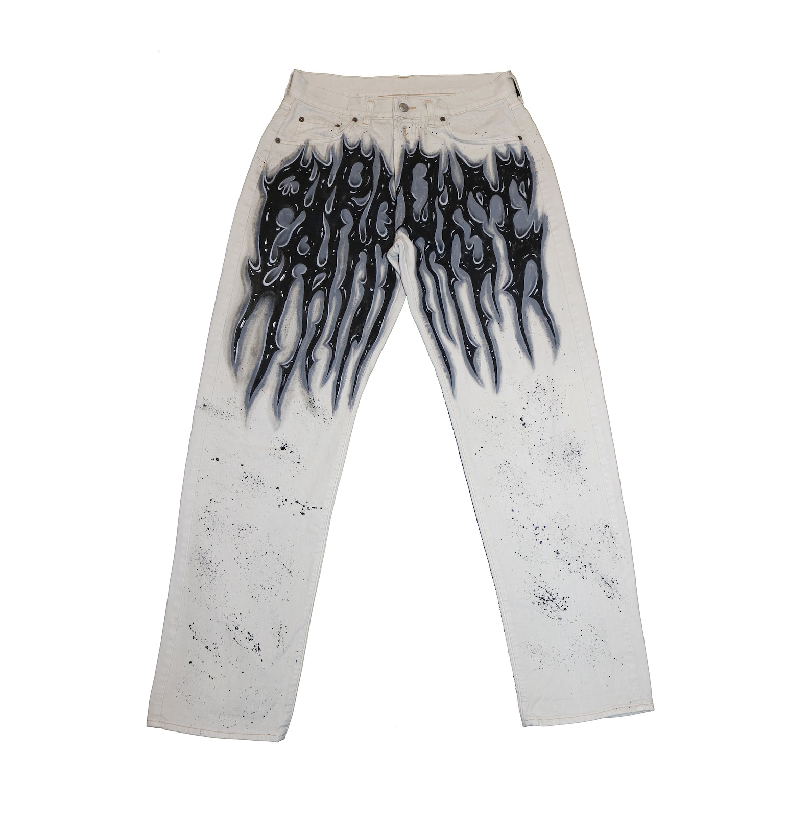 Paradise Hand Painted Vintage Denim Pants - Etsy