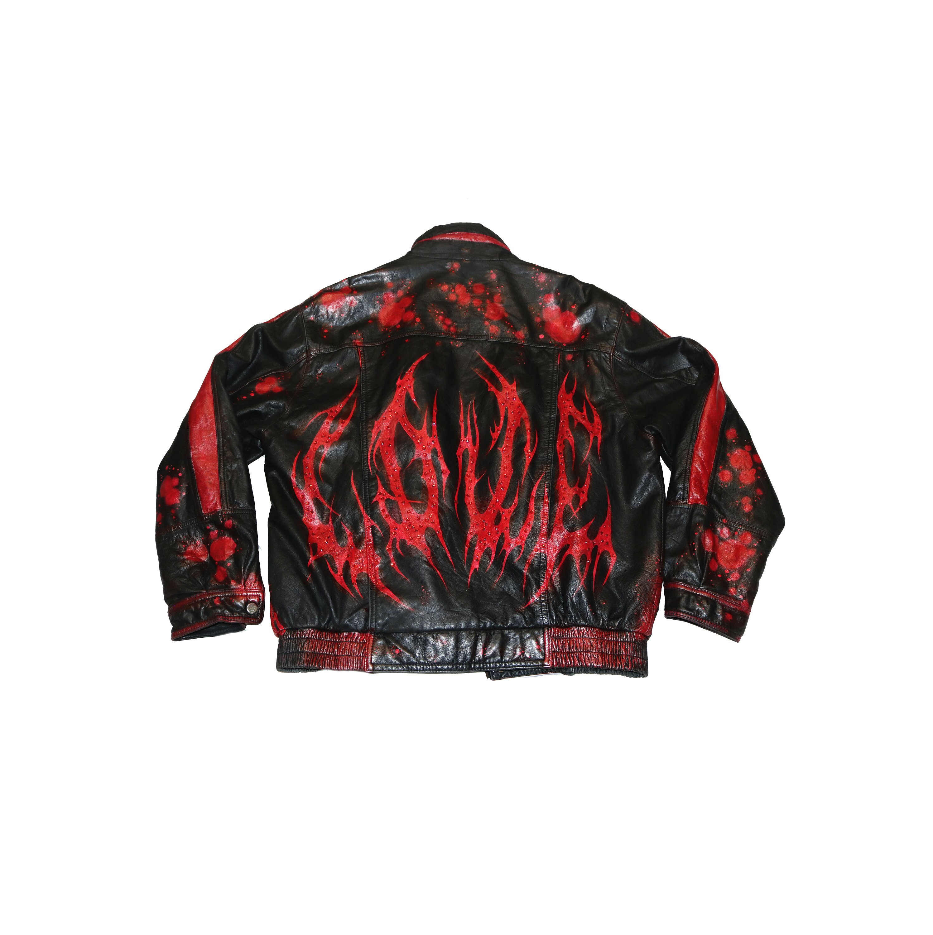 Love Hand Painted Vintage Leather Jacket - Etsy