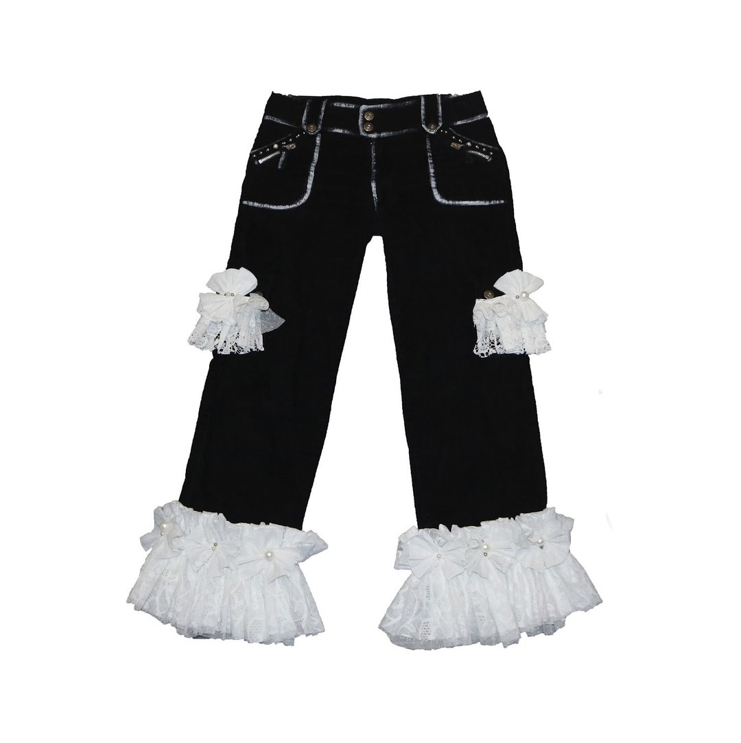 Pearl Black Velvet Capris - Etsy