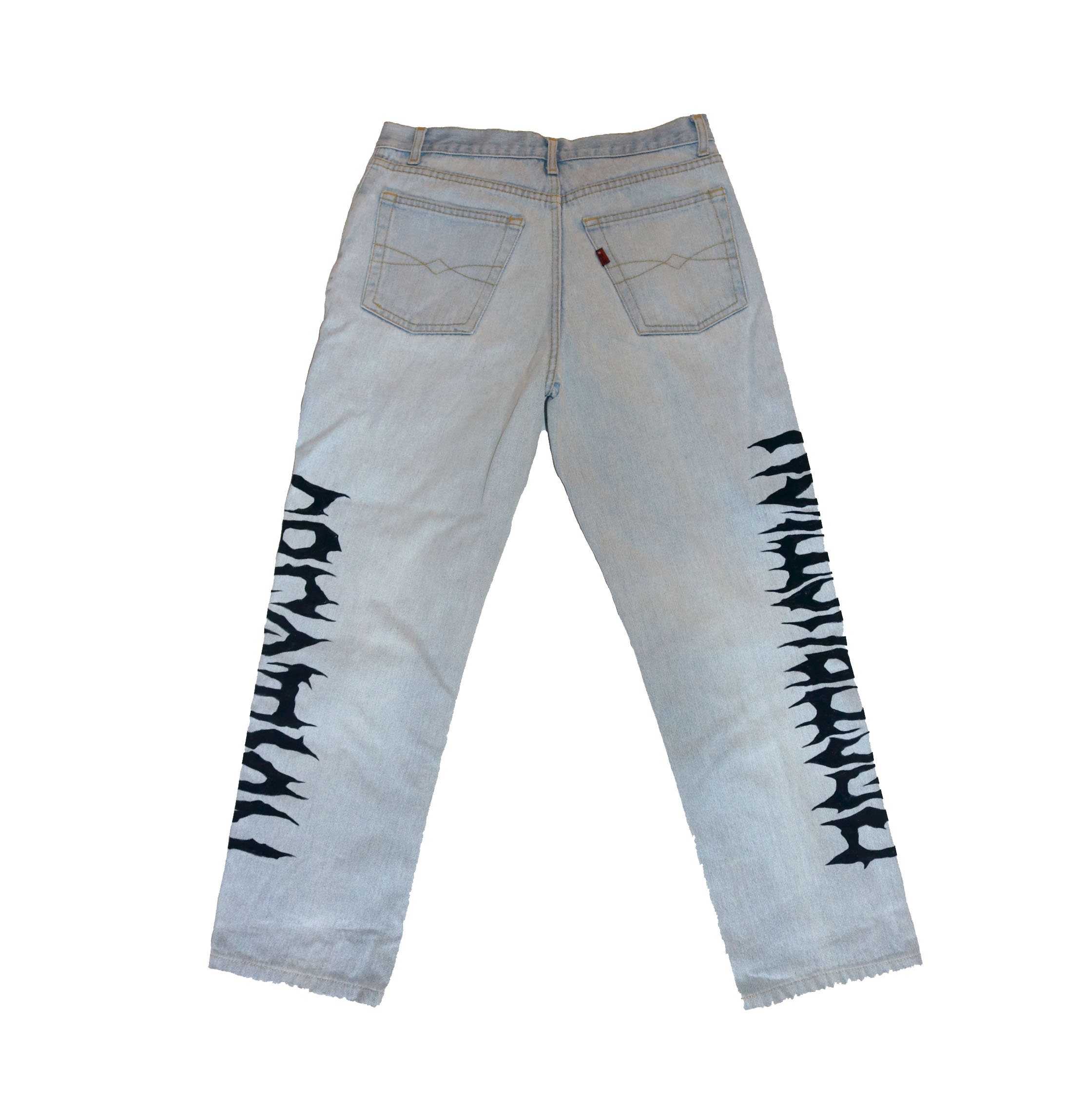 Destruction/creation Hand Painted Pants - Etsy