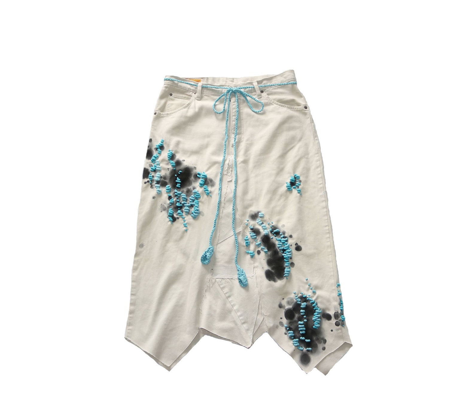 Mold Hand Embroidered and Hand Painted Skirt - Etsy