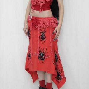 Red Flower Crochet Top - Etsy