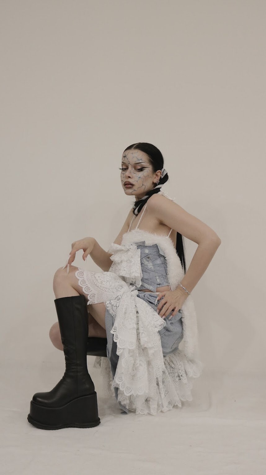 Blue/white Cottage-core up Cycled Set - Etsy