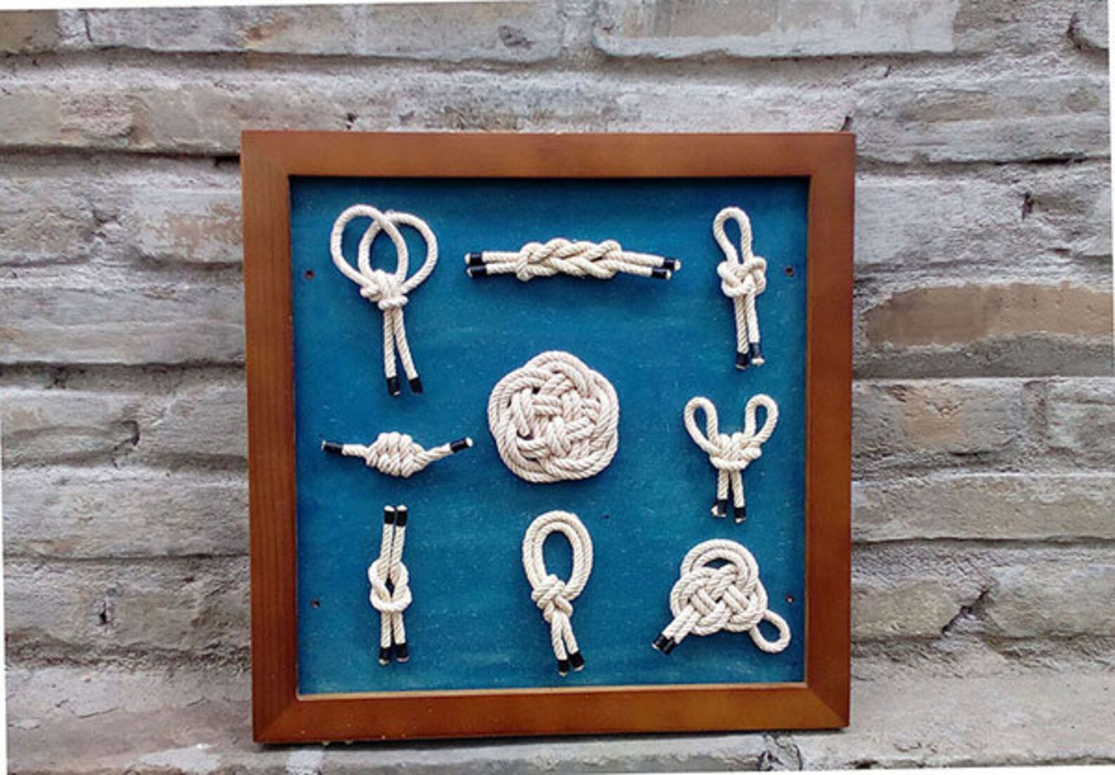 11x11inch Ocean Mat Knot Shadow Box,nautical Knot,framed Nautical Knots ...