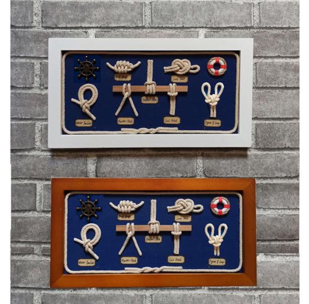 Nautical Knot Shadow Frame, Sailor Knot,coastal Decor,frame Size 11.8x4 ...