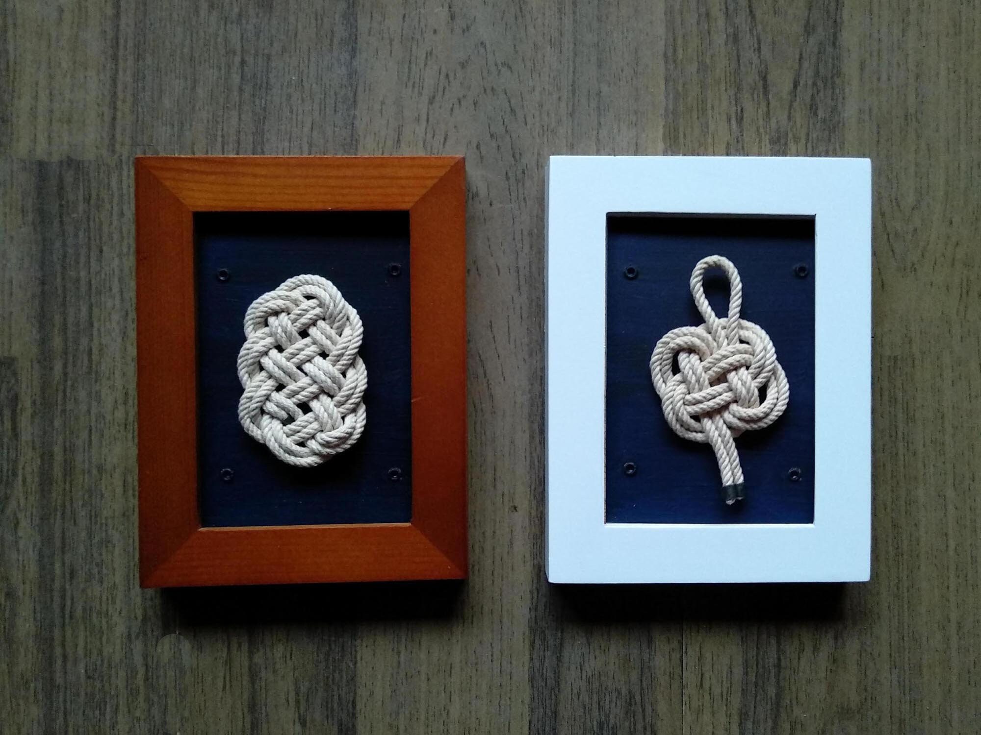 Sailor Knot Shadow Frame,nautical Knot,framed Nautical Knots,wall Decor ...