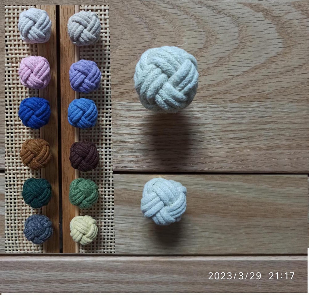 Handmade Cotton Rope Knot Door Knobs, Pulls for Drawer,cabinets ...