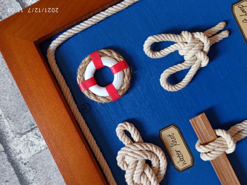 Nautical Knot Shadow Frame Sailor Knotcoastal Decorframe | Etsy