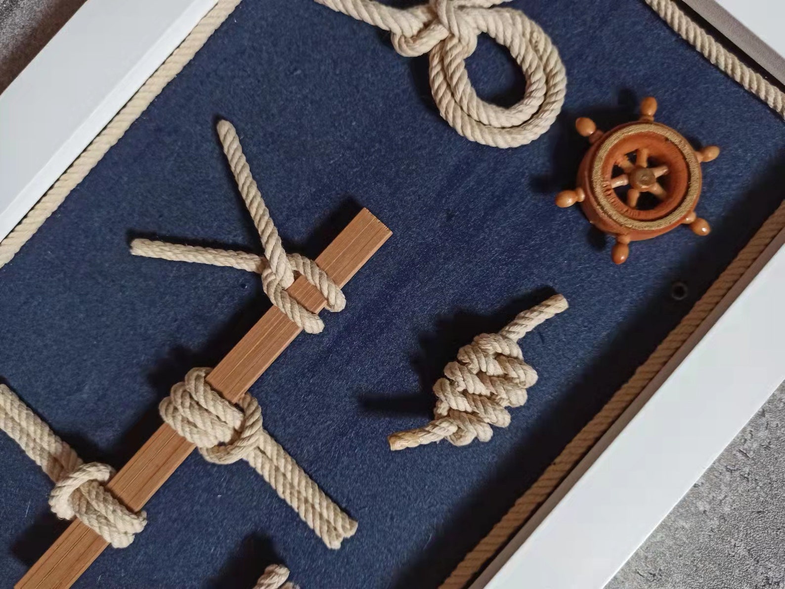 Nautical Knot Shadow Frame Sailor Knotcoastal Decorframe | Etsy