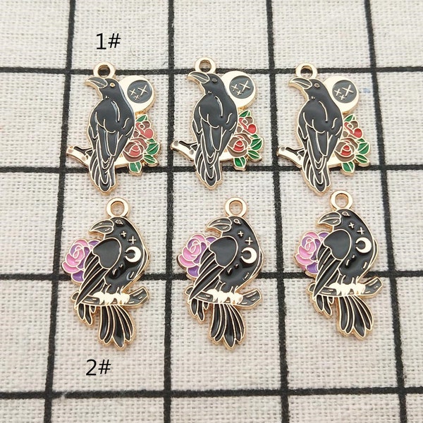 Crow Charm - Etsy