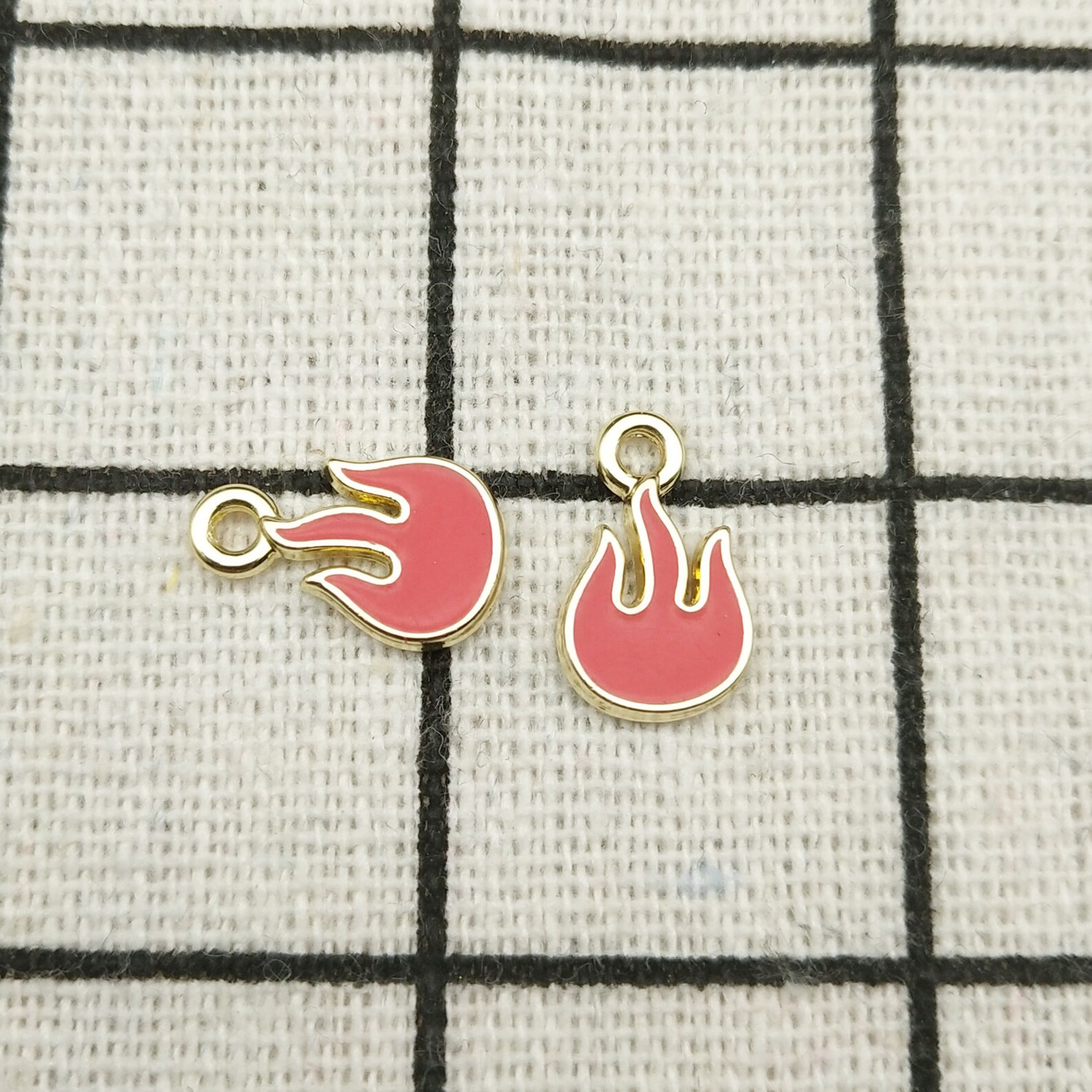 10PCS Flame Charm Enamel Charm Bracelet Charm Craft | Etsy