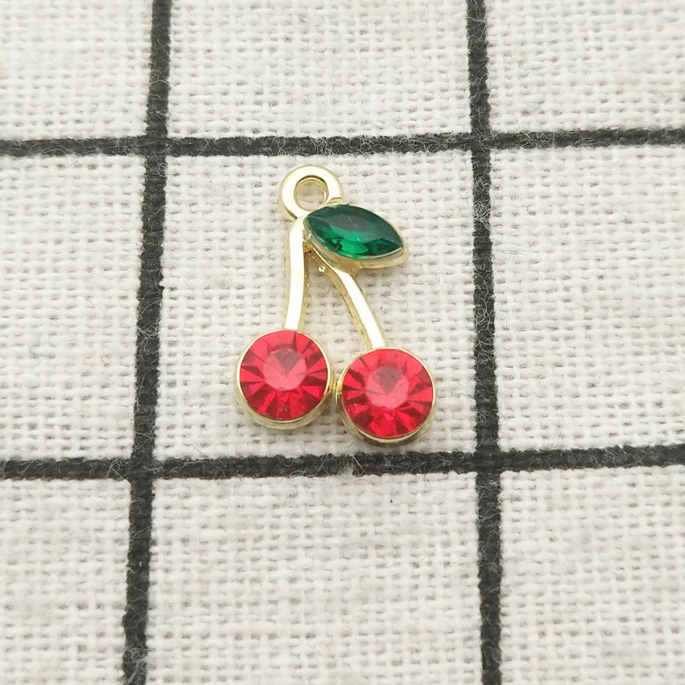10PCS Fruit Charm Cherry Charm Jewelry Pendant Earring Charm | Etsy