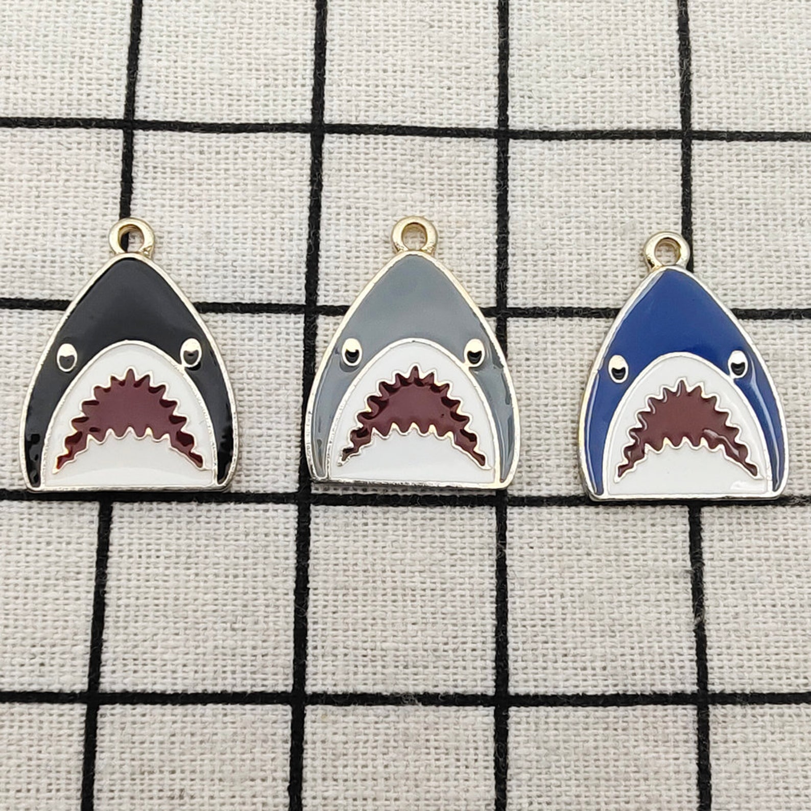 10PCS Shark Charm Animal Charm Enamel Charm Bracelet Charm | Etsy