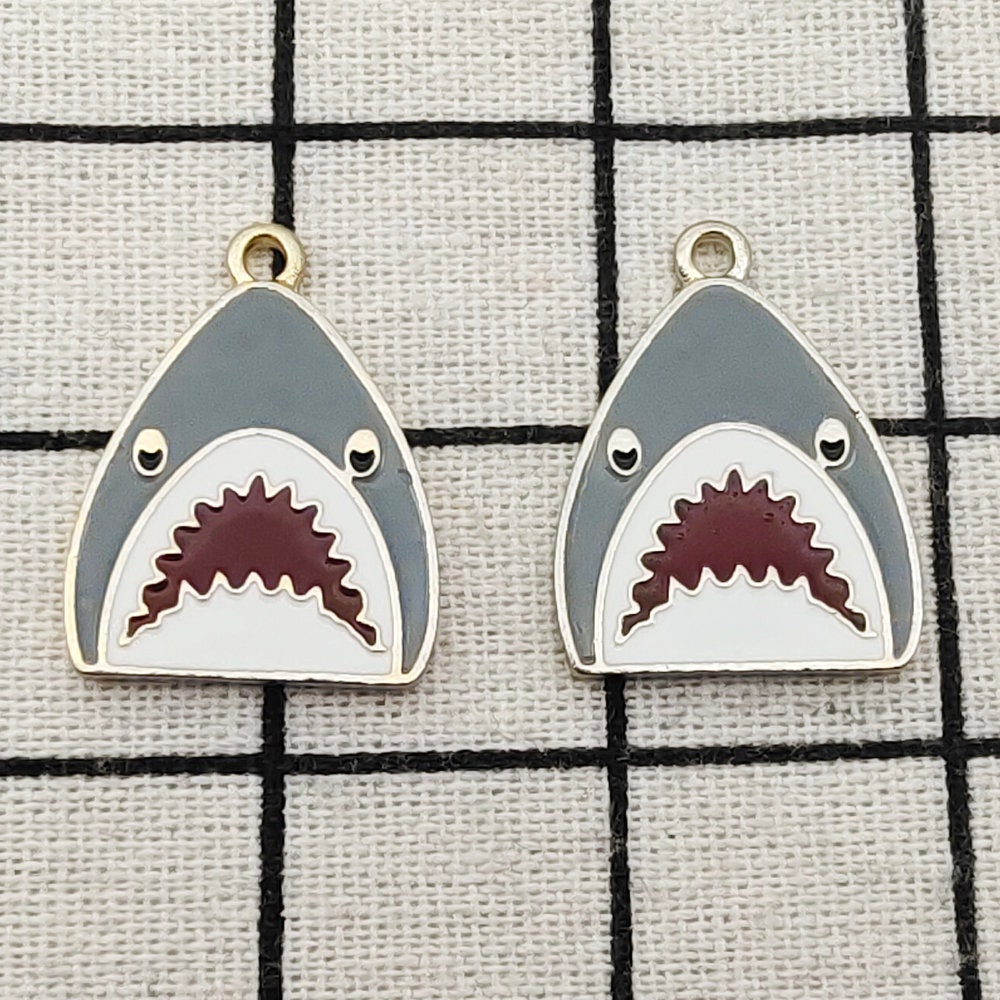 10PCS Shark Charm Animal Charm Enamel Charm Bracelet Charm | Etsy