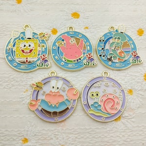 10PCS, Cartoon Charm Enamel Bracelet Charm Necklace Pendant Earring ...