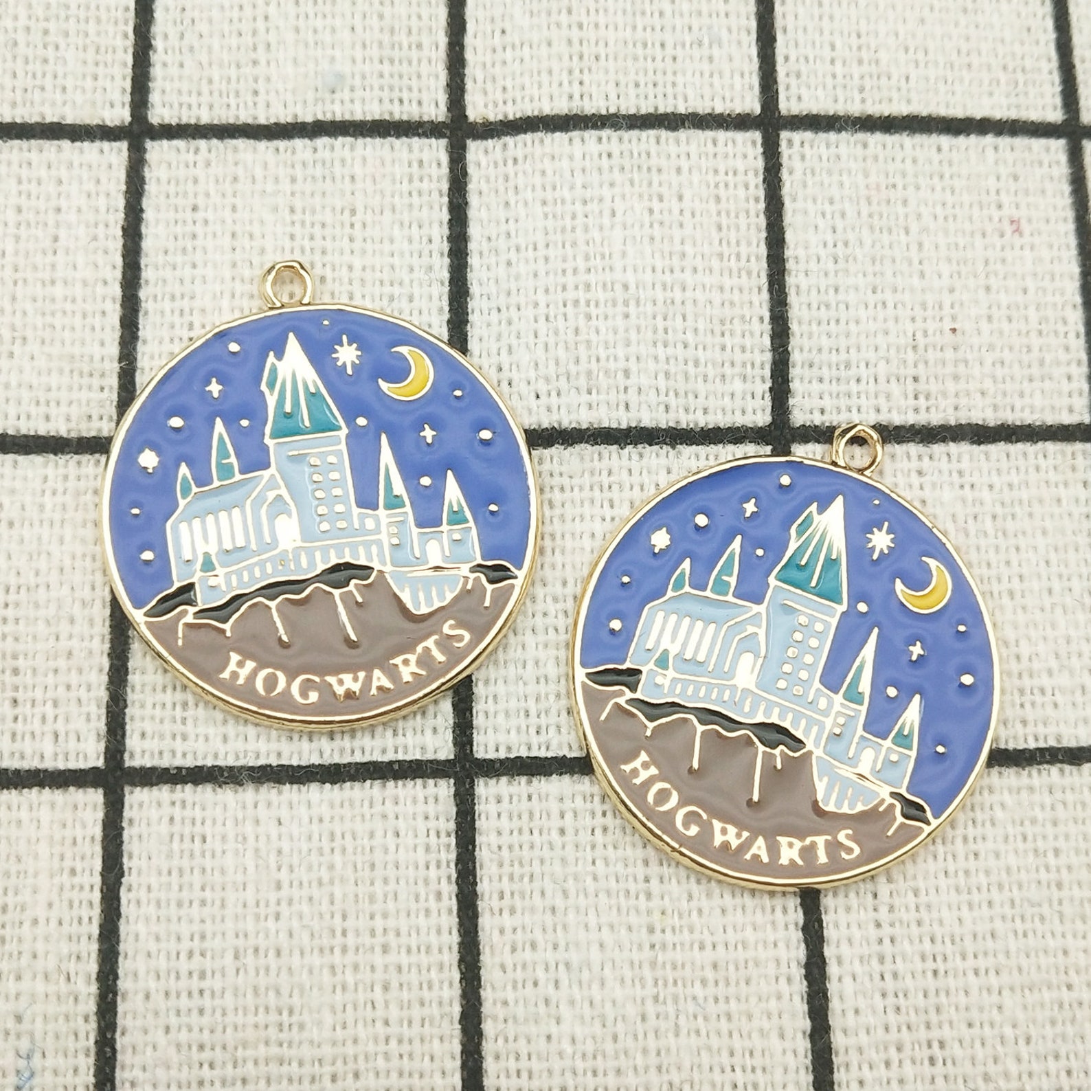 10pcs Enamel Charm House Charm Castle Charm Day and Night - Etsy