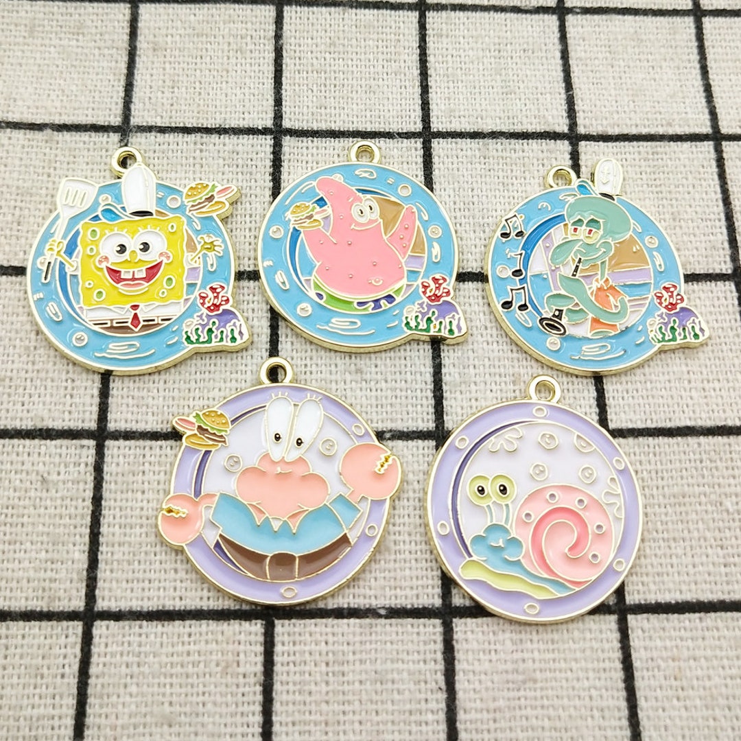 10PCS, Cartoon Charm Enamel Bracelet Charm Necklace Pendant Earring ...