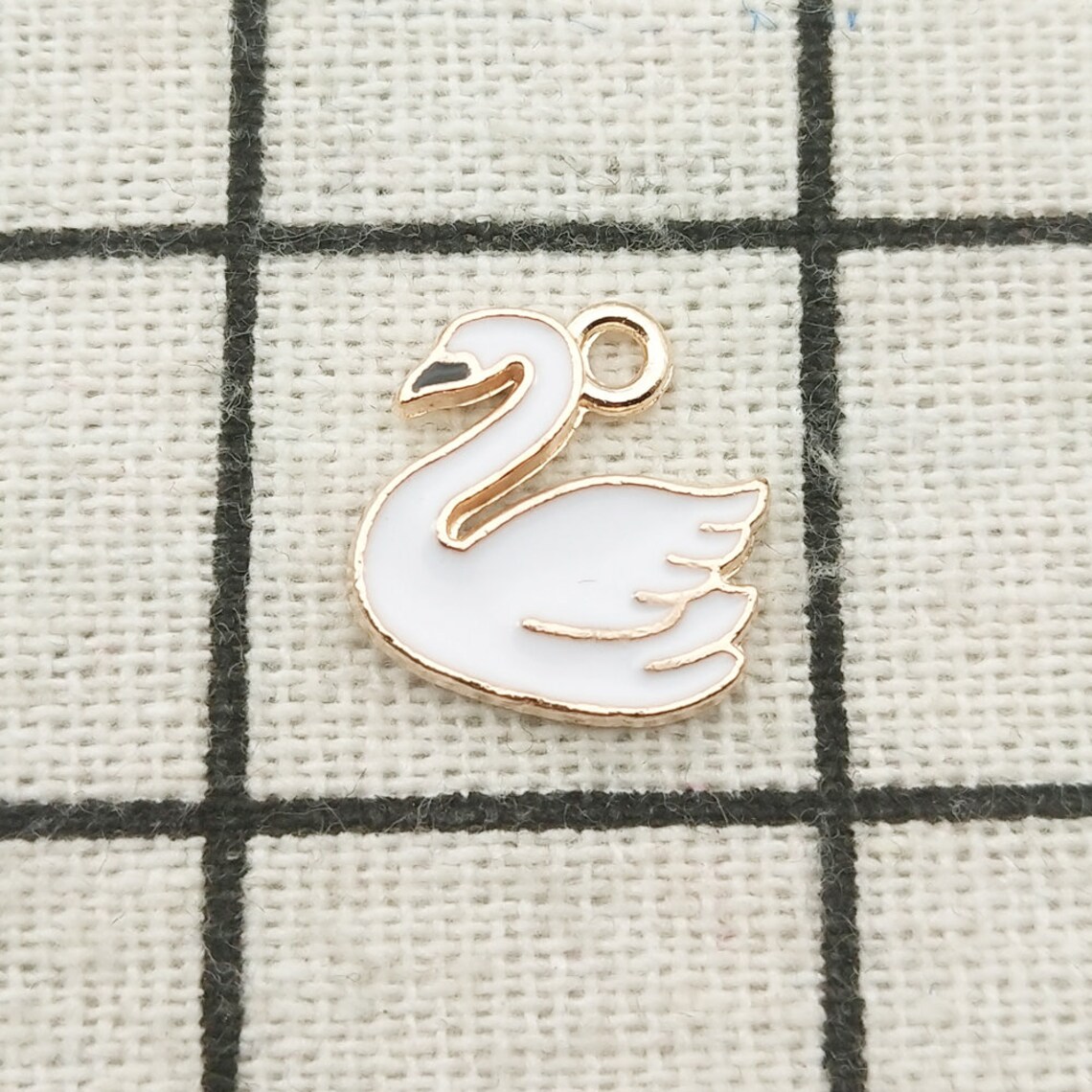 10PCS Enamel Charm Swan Charm Animal Charm Jewelry Charm Craft - Etsy
