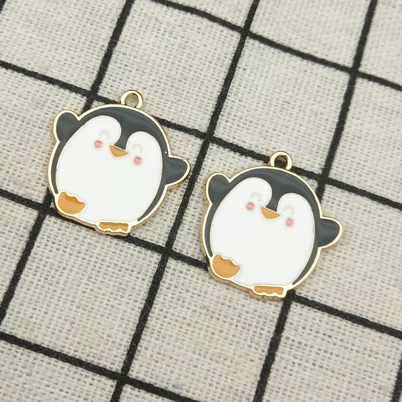 10PCS Penguin Charm Animal Charm Enamel Charm Bracelet Charm | Etsy