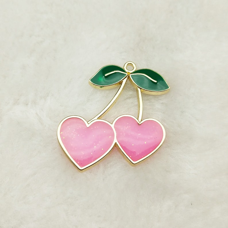 10PCS Fruit Charm Cherry Charm Jewelry Pendant Bracelet Charm | Etsy