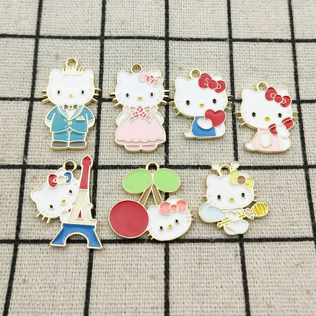 10/14pcs, Cartoon Anime Charm Enamel Bracelet Charm Necklace Pendant ...
