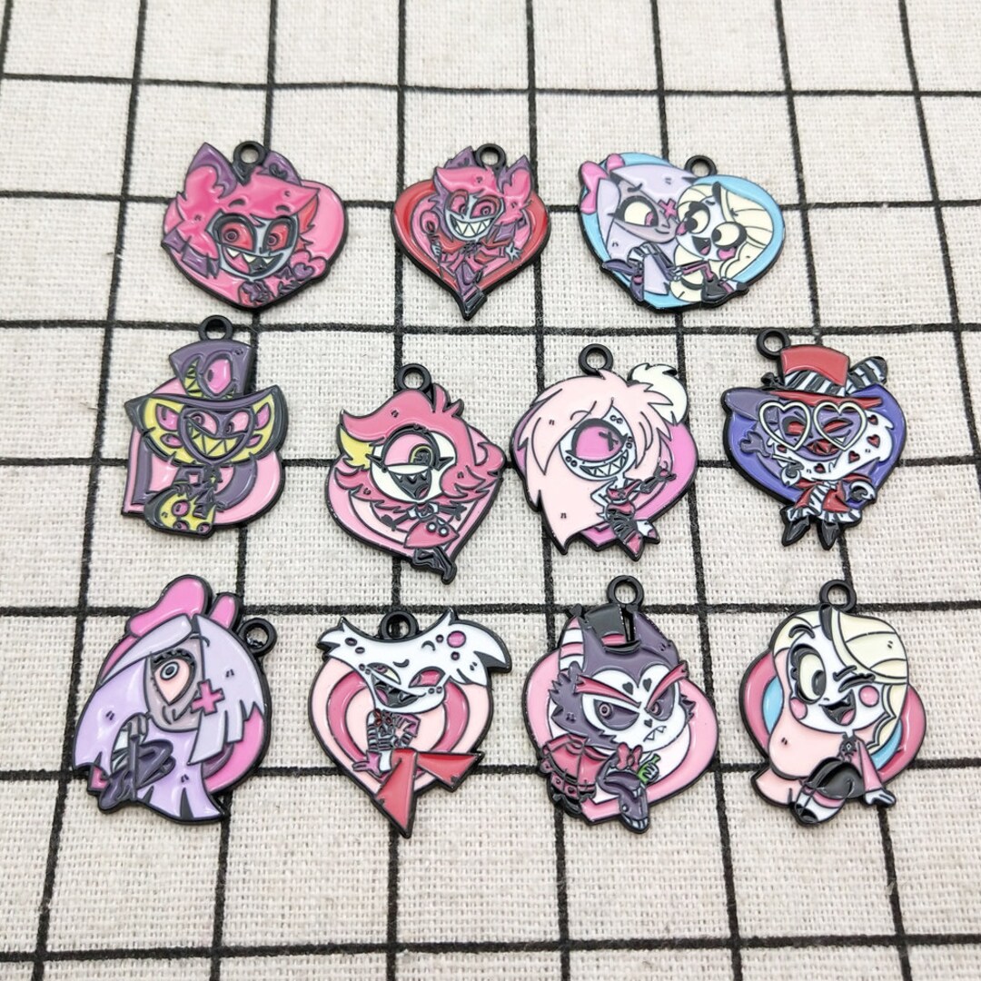 10/22pcs, Enamel Cartoon Charm Anime Pendant Jewelry Charm Necklace ...
