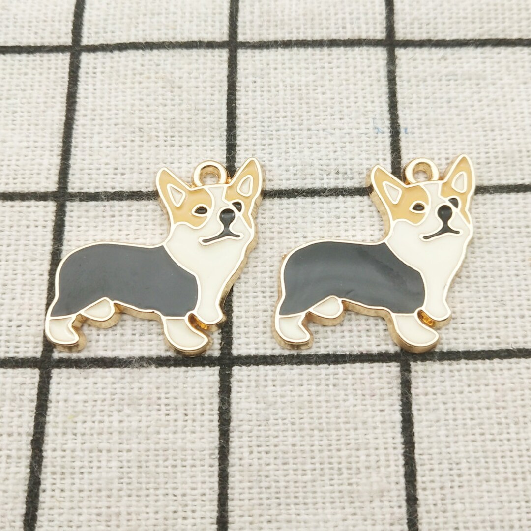 10PCS, Dog Charm Animal Charm Enamel Charm Bracelet Charm Craft ...